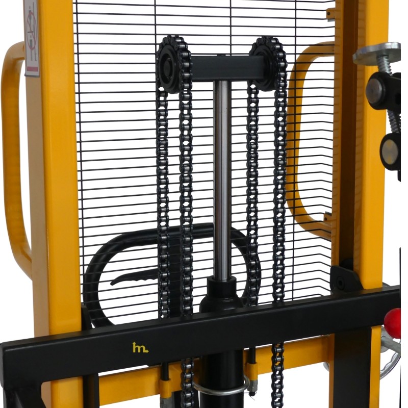 Apilador volteador bidones uñas regulables 450 kg - Manuleva